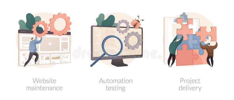 Web Development and Support Abstract Concept Vector Illustrations ...