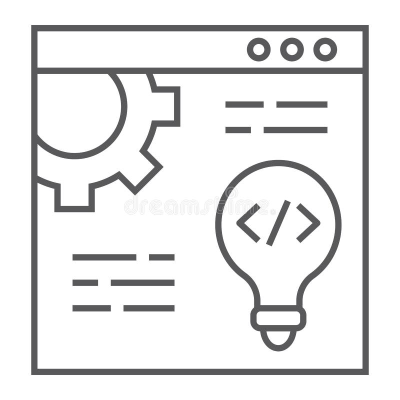 Seo And Development Thin Line Icon Set Optimization Symbols Collection Vector Sketches Logo