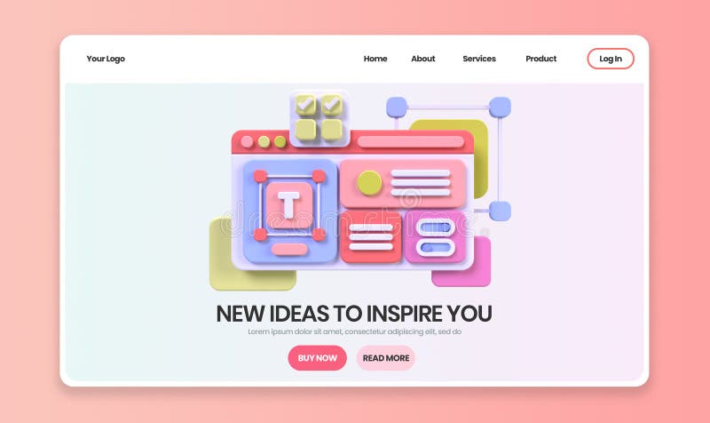 Web Development for UI UX Design Concept Illustration Landing Page ...