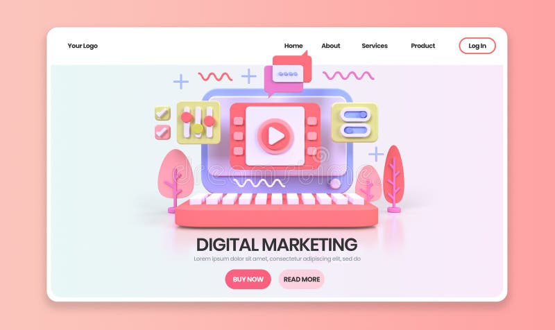 Web Development for UI UX Design Concept Illustration Landing Page ...