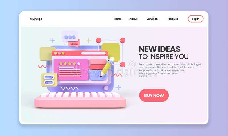 Web Development for UI UX Design Concept Illustration Landing Page ...