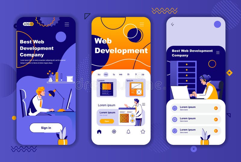 Web Development Unique Design Kit for Social Networks Stories. Full ...
