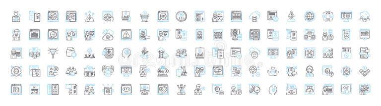 Web Development Vector Line Icons Set. Web, Development, HTML, CSS, JavaScript, AJAX, PHP ...