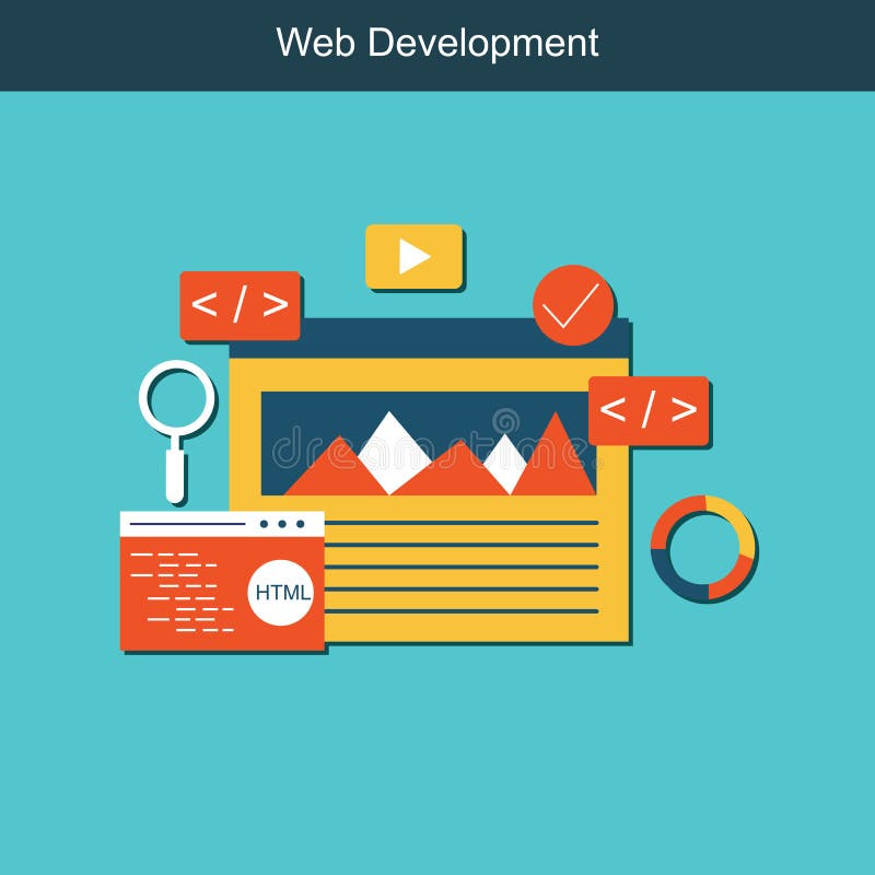 Web Development Vector Stock Concept Stock Illustration - Illustration ...