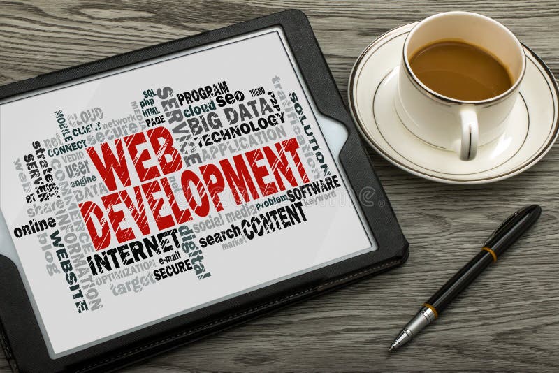 Web development word cloud stock image. Image of code - 52705109