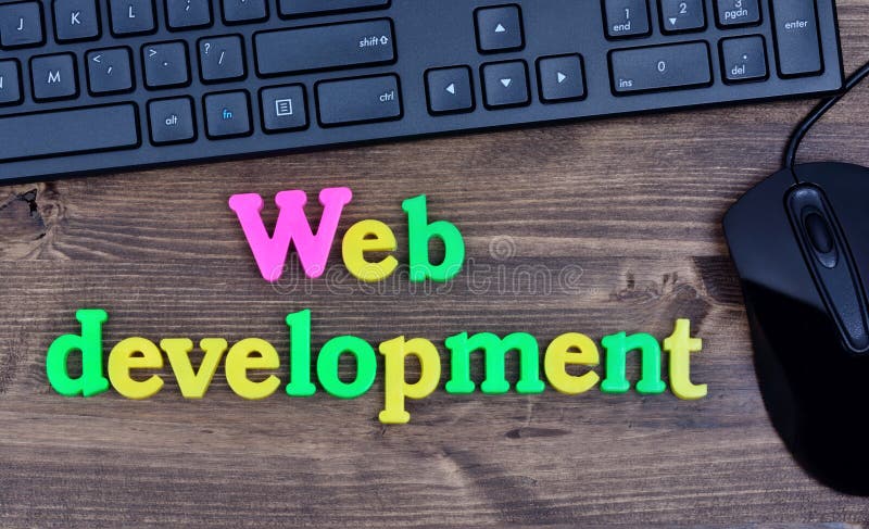 Web Development Words on Table Stock Image - Image of database ...