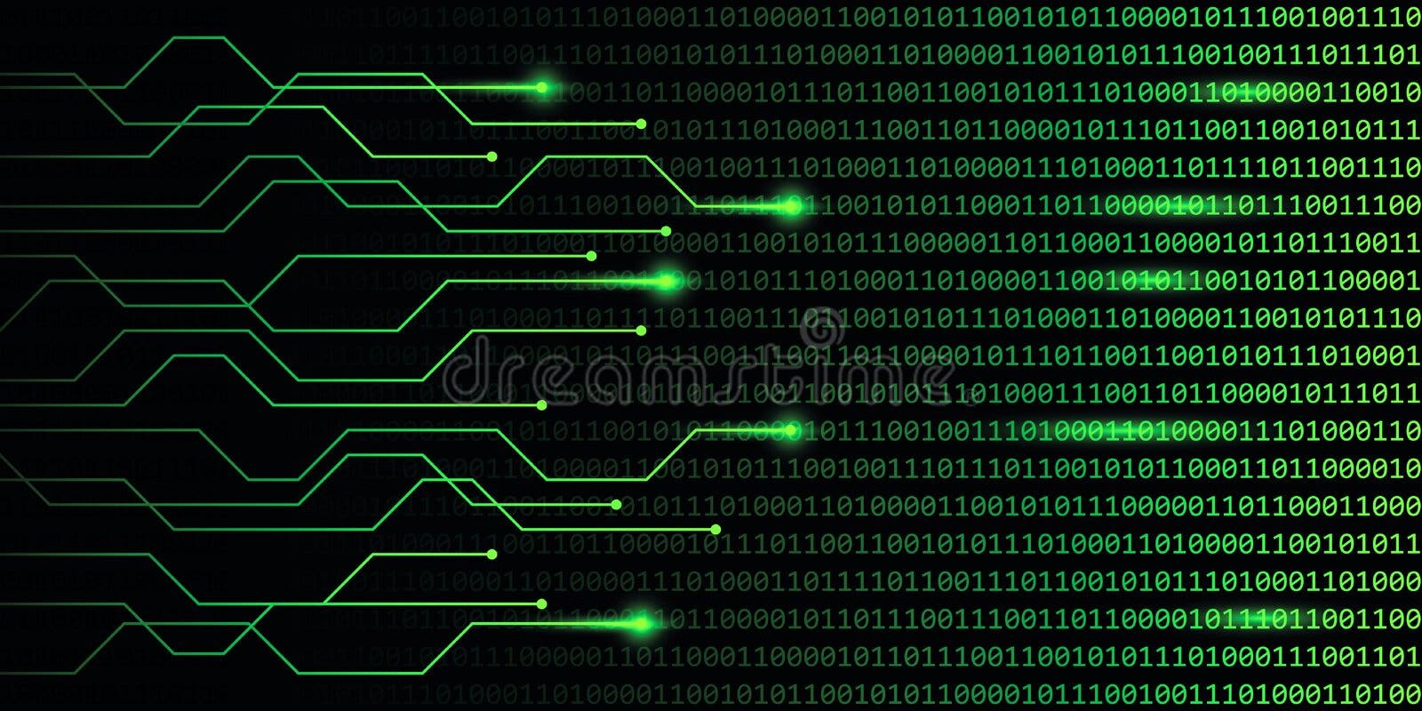 Green Binary Code Bg Coding Or Hacking Concept Stock Vector Illustration Of Information
