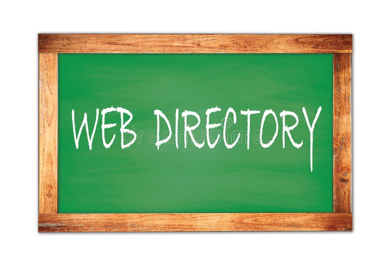 WEB DIRECTORY Text Written on Green School Board Stock Illustration ...