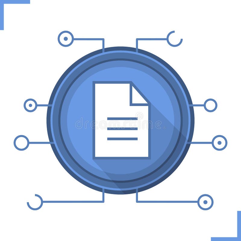 Web Document Flat Design Long Shadow Icon Stock Vector - Illustration ...