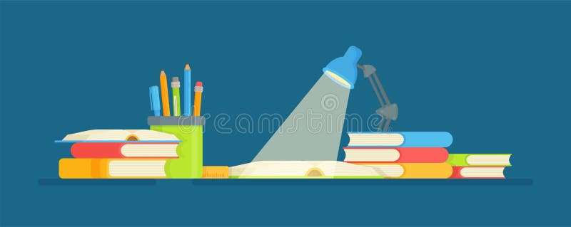 Vector Illustration of Exam Preparation. Background Illustration ...