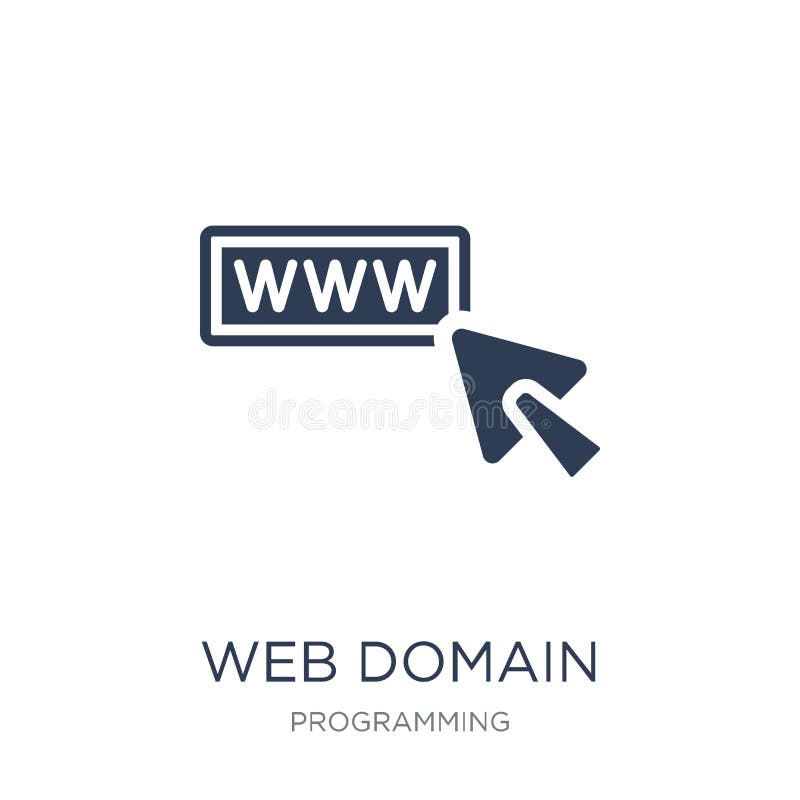 Domains Icon. Trendy Flat Vector Domains Icon on White Background from ... Domains Icon. Trendy Flat Vector Domains Icon on White Background from ...