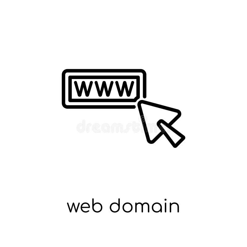 Domains Icon. Trendy Flat Vector Domains Icon on White Background from ... Domains Icon. Trendy Flat Vector Domains Icon on White Background from ...