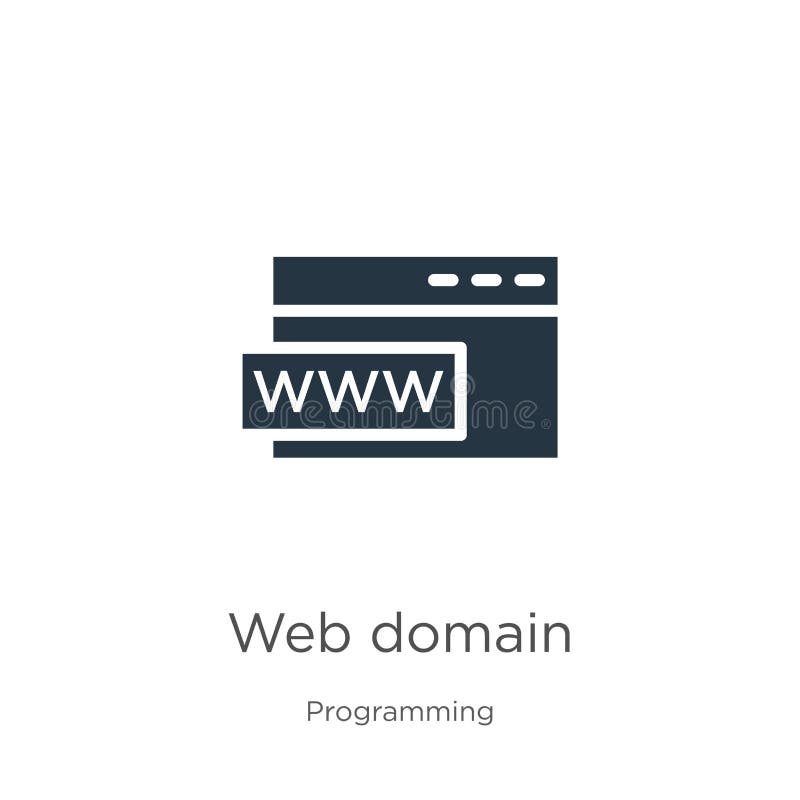 Web Domain Icon Vector. Trendy Flat Web Domain Icon from Programming ...