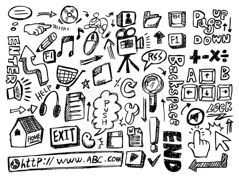 Technology Letter Doodle Stock Illustrations – 2,576 Technology Letter ...