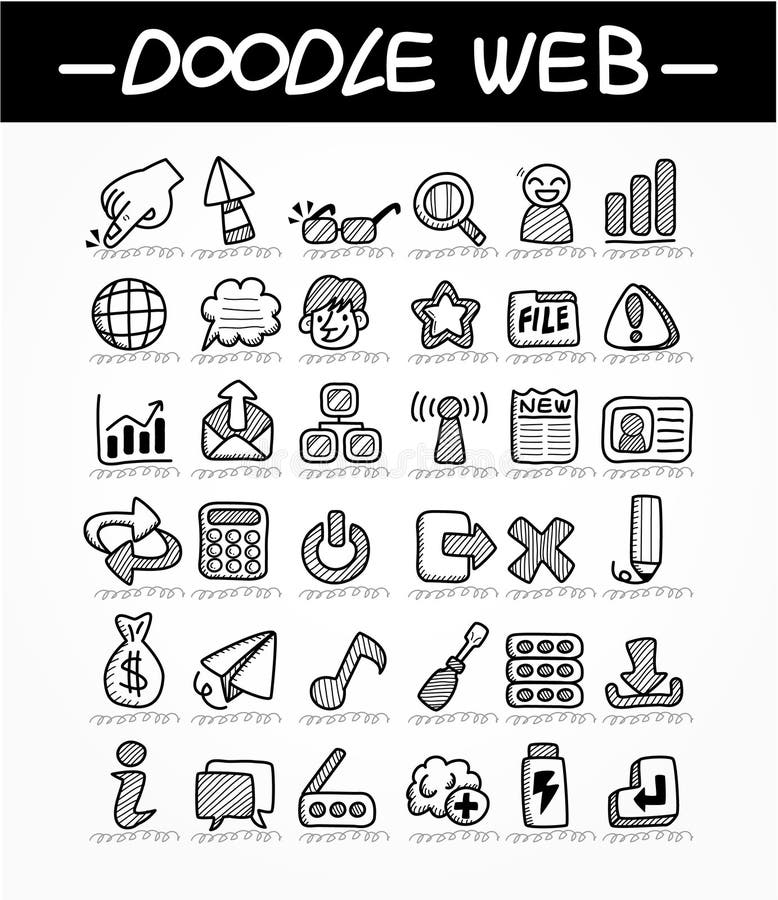 Doodle Cartoon Car Icon Set Stock Vector - Illustration of classic ...
