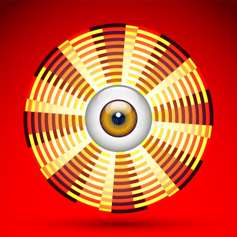 Crazy Eye Concept Geometrical Vector Design. Stock Vector ...