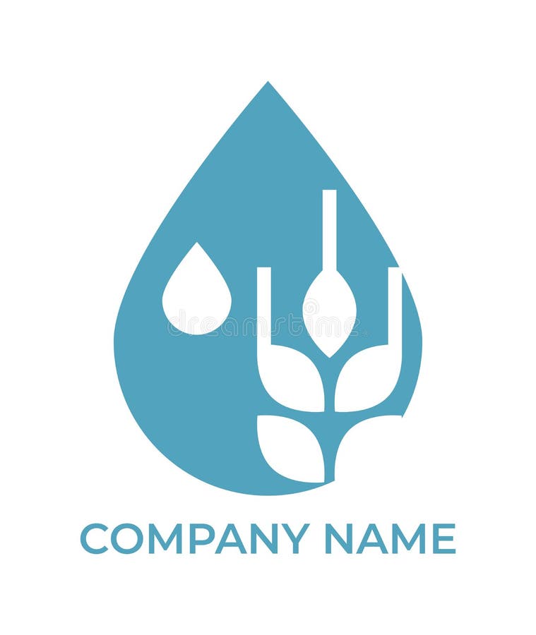 Eco Icon for Logo. Blue Monochrome Vector Isolated Illustration on ...