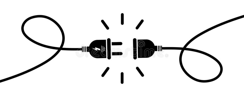 Electric Cable Vector Icon. Connect or Disconnect Electric Socket Stock ...