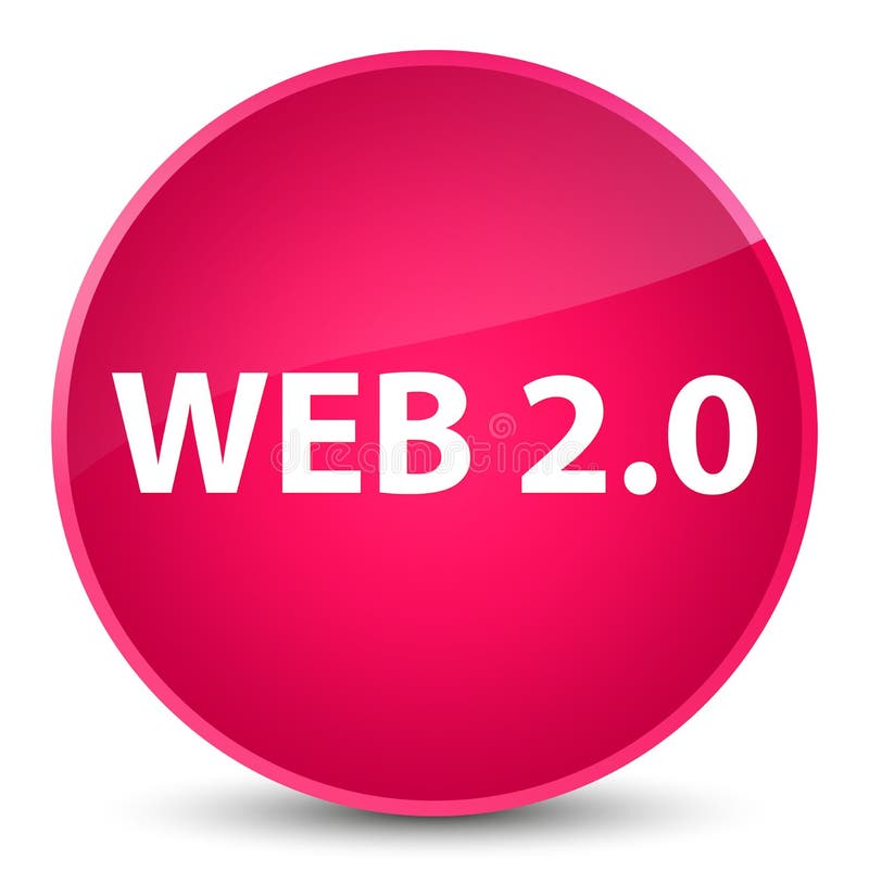 Web 2.0 Elegant Pink Round Button Stock Illustration - Illustration of ...
