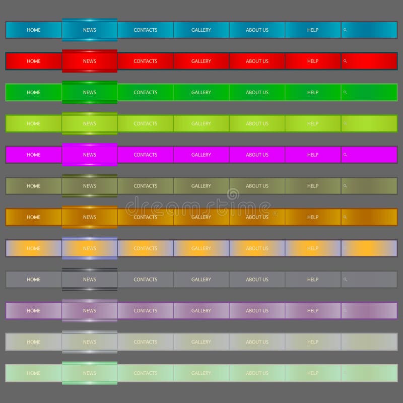 Web Elements Navigation Bar.vector Illustration. Stock Vector ...