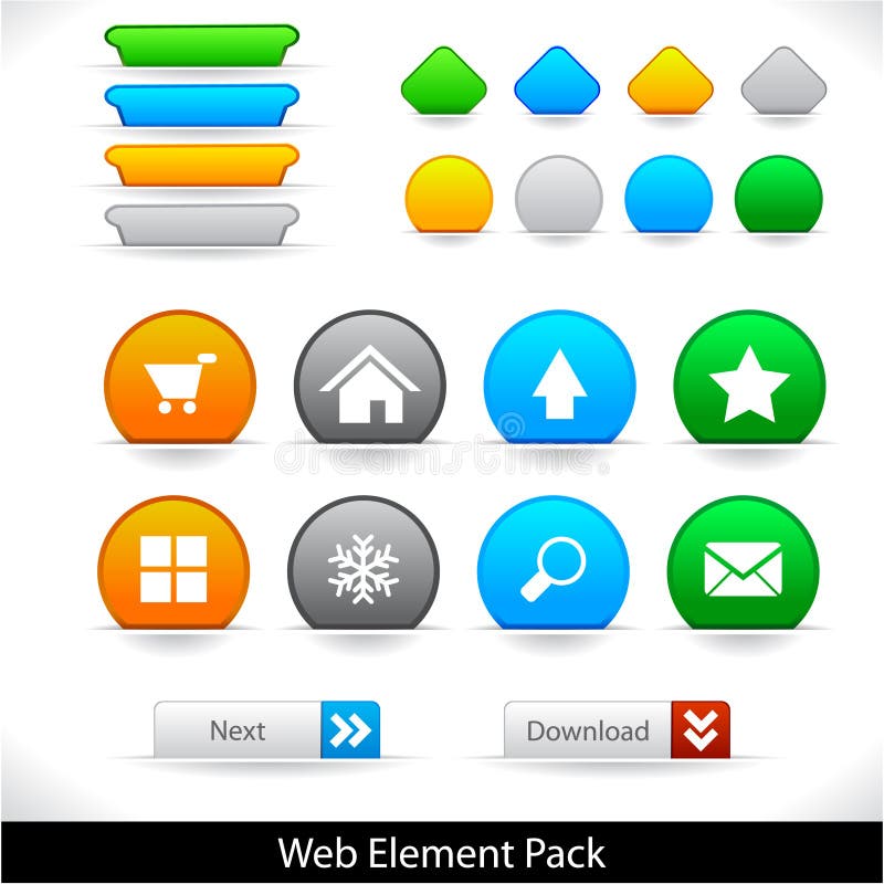 Web elements pack stock vector. Illustration of side - 18783179