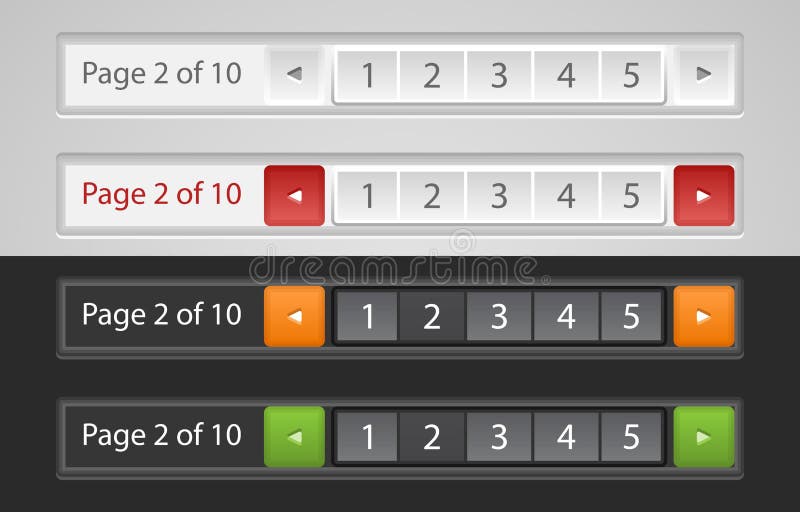 Web Elements for Pagination Bar Stock Vector - Illustration of style ...