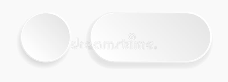 Web Embossed 3d Buttons. White Blank 3d Icons Stock Vector ...