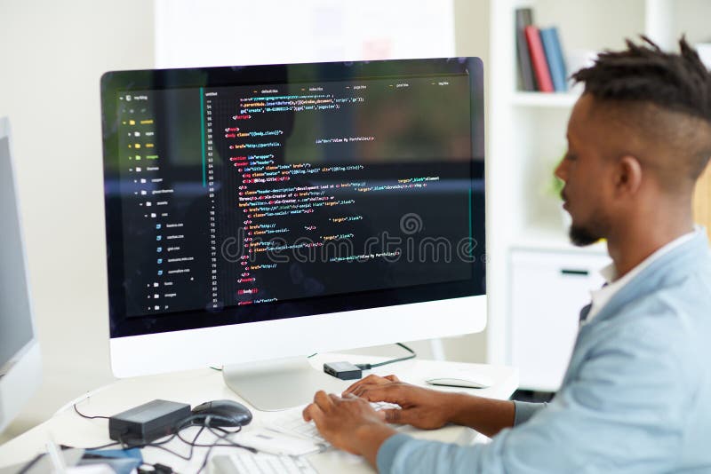 Web-Entwickler Busy Working Stockfoto - Bild von schreibtisch, arbeit ...