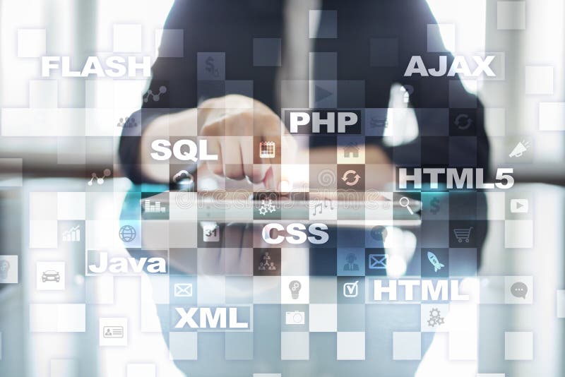 Web-Entwicklung Programmierung Internet Und Technologiekonzept ...