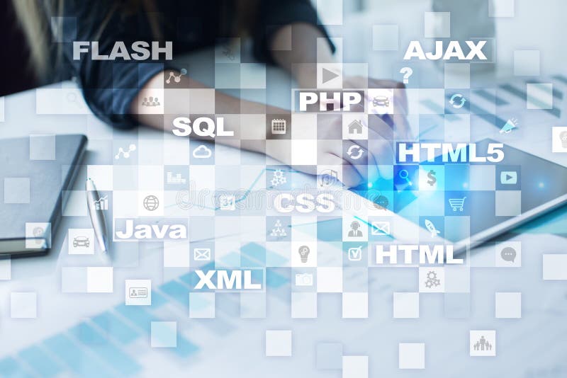 Web-Entwicklung Programmierung Internet Und Technologiekonzept ...