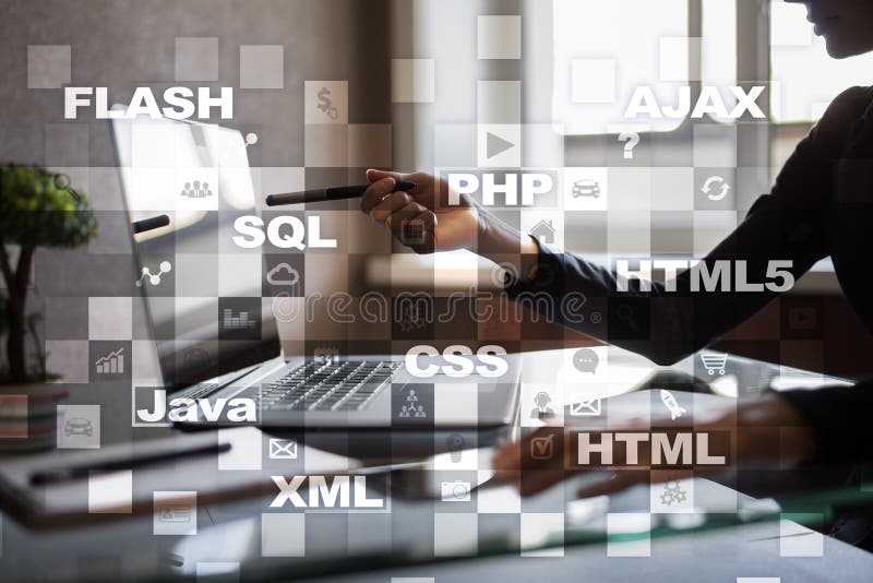 Web-Entwicklung Programmierung Internet Und Technologiekonzept ...