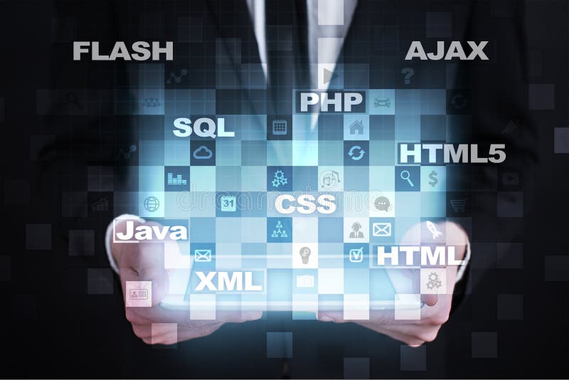 Web-Entwicklung Programmierung Internet Und Technologiekonzept ...