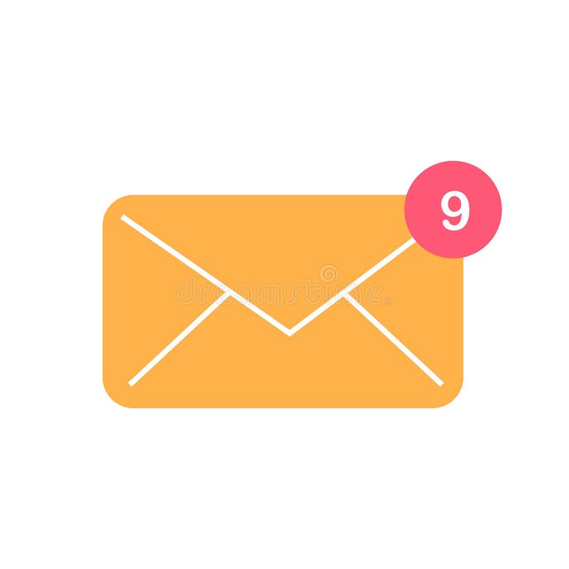 Web Envelope with Unread Messages Stock Vector - Illustration of icon ...