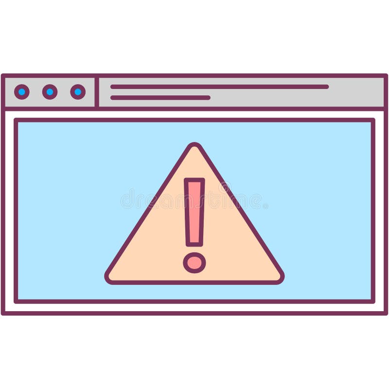 Web Error Alert Icon Caution Exclamation Mark Stock Vector ...