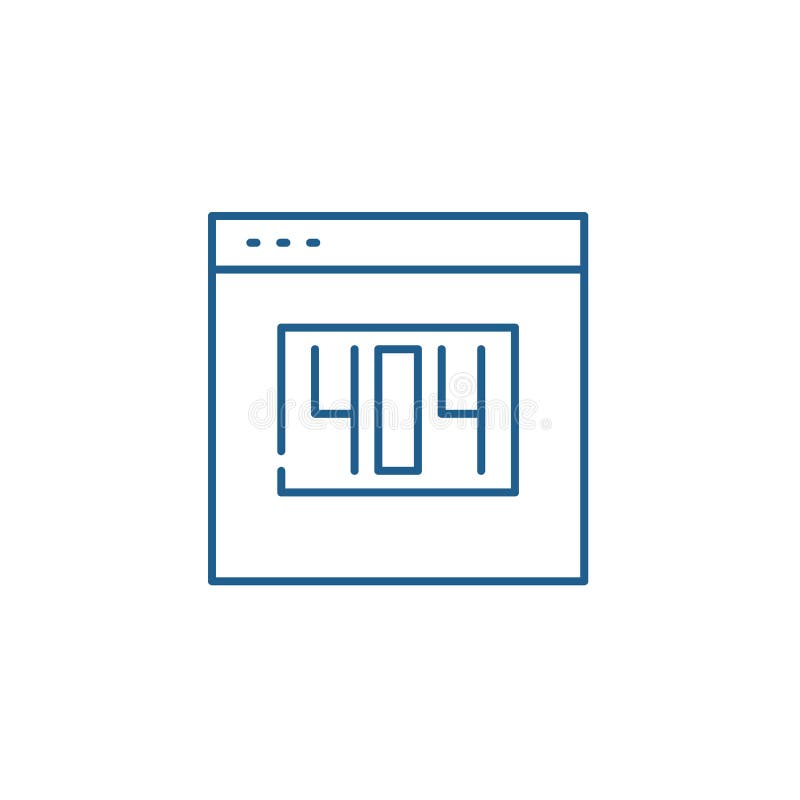 Website Error Line Icon Concept. Website Error Flat Vector Symbol, Sign ...