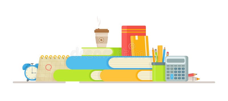 The Boy is Packing the School Bag for School Stock Vector ...