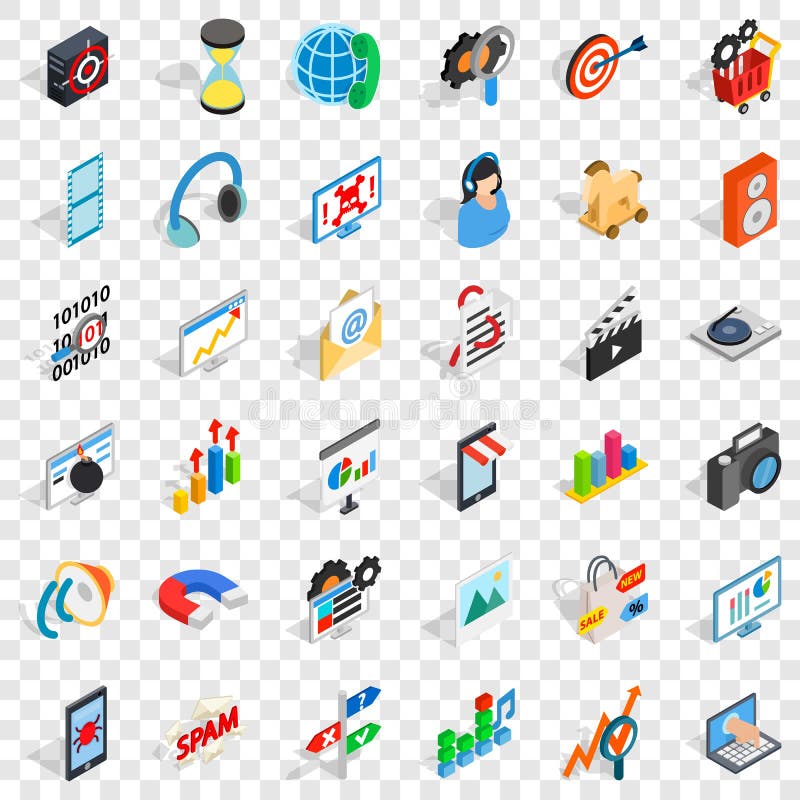 Web Extension Icons Set, Simple Style Stock Vector - Illustration of ...
