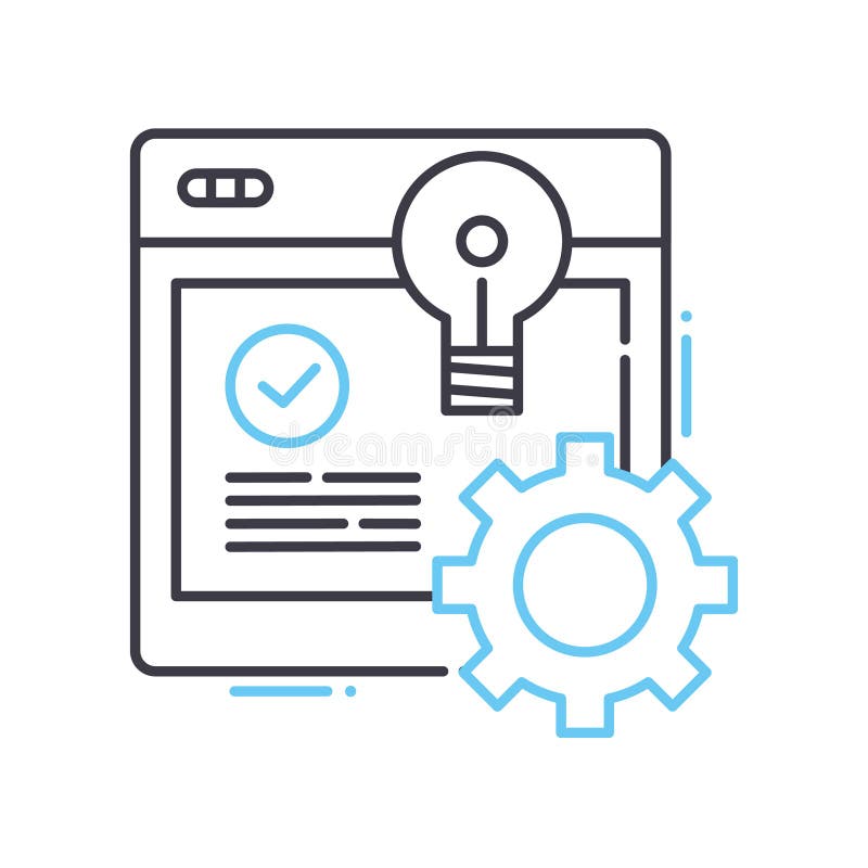 Web Extension Line Icon, Outline Symbol, Vector Illustration, Concept ...