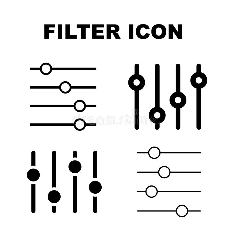 Web Filter Icon, Level Regulator Symbol, Control Sign Stock Vector ...