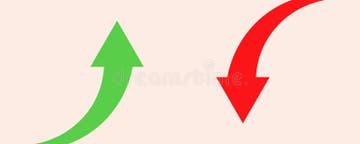 Financial Arrows Up and Down. Green and Red Arrow. Increase and ...