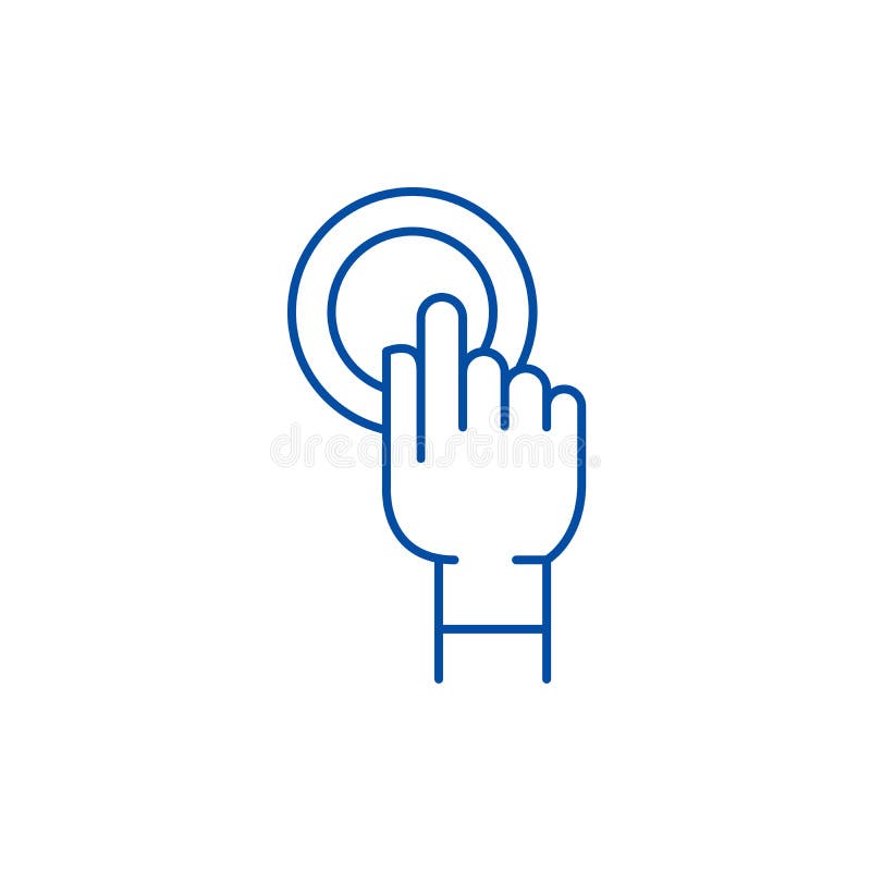 Finger Touch Black Icon, Vector Sign on Isolated Background. Finger ...