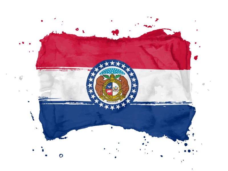 Flag of Missouri from Brush Strokes. United States of America ... Flag of Missouri from Brush Strokes. United States of America ...