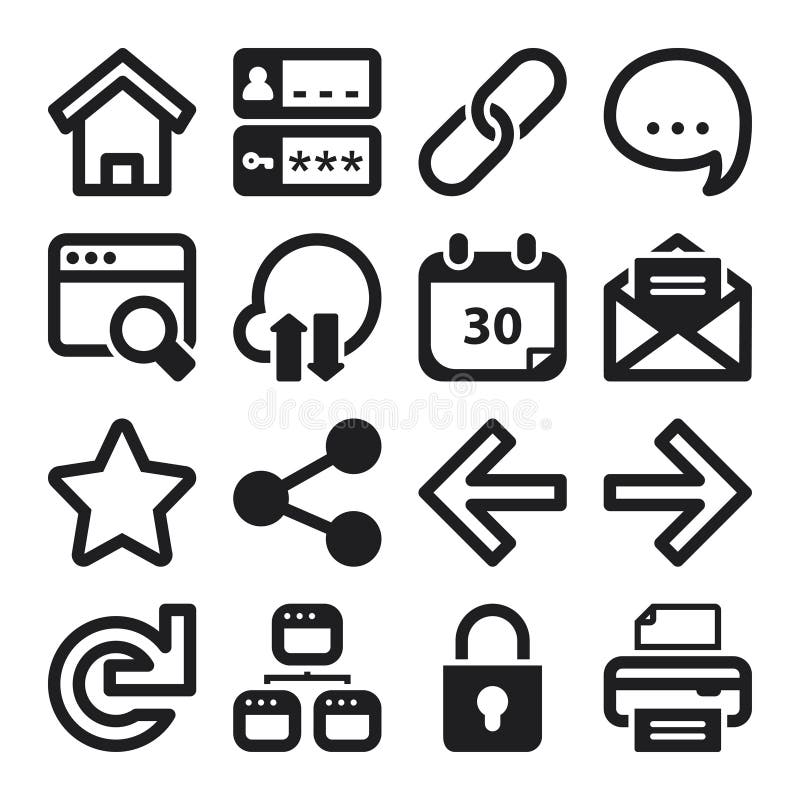 Web flat icons. Black stock vector. Illustration of marker - 45098163
