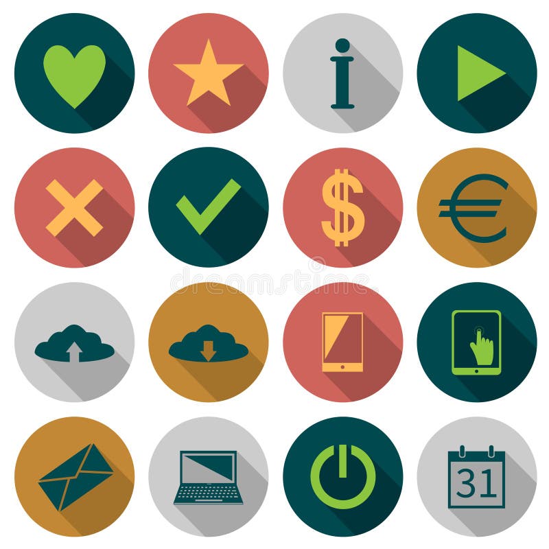 Web Flat icons stock vector. Illustration of connection - 47075264