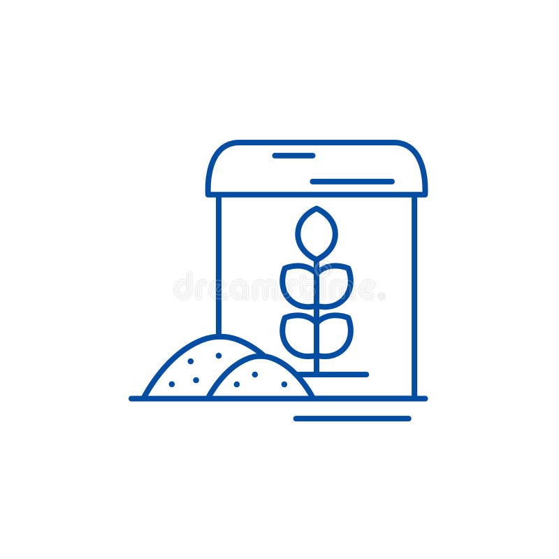 Flour Line Icon Concept. Flour Flat Vector Symbol, Sign, Outline ...