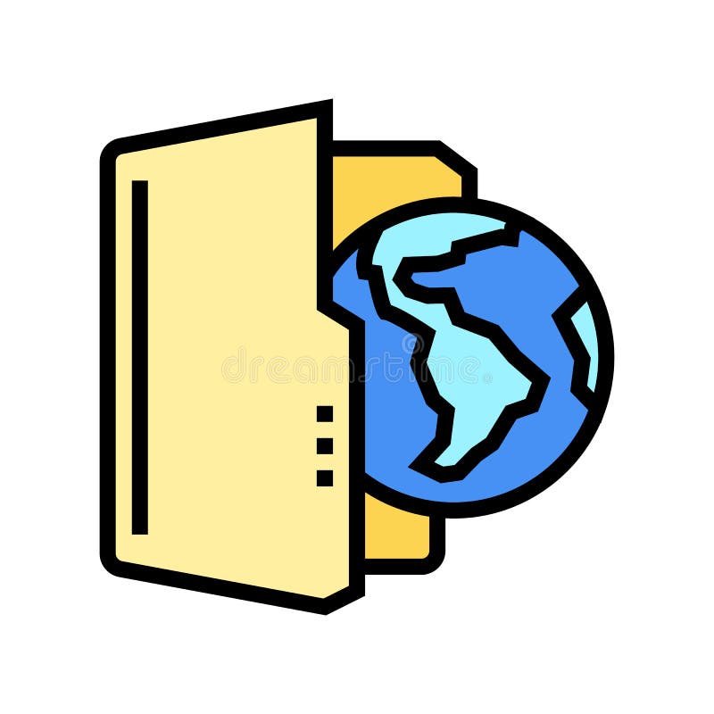 Web Folder Color Icon Vector Illustration Stock Illustration ...