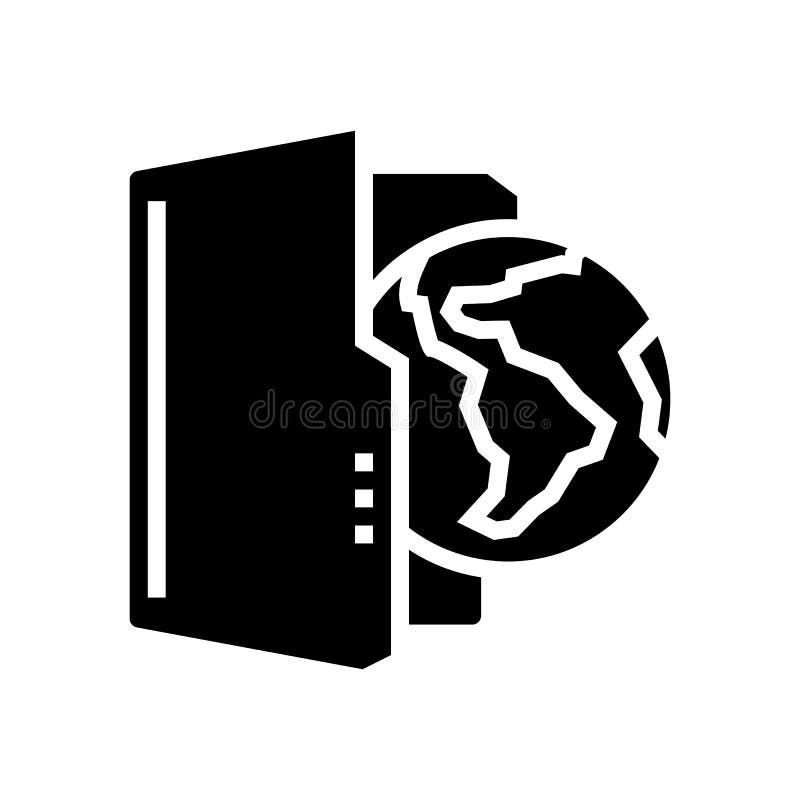 Web Folder Glyph Icon Vector Illustration Stock Illustration ...