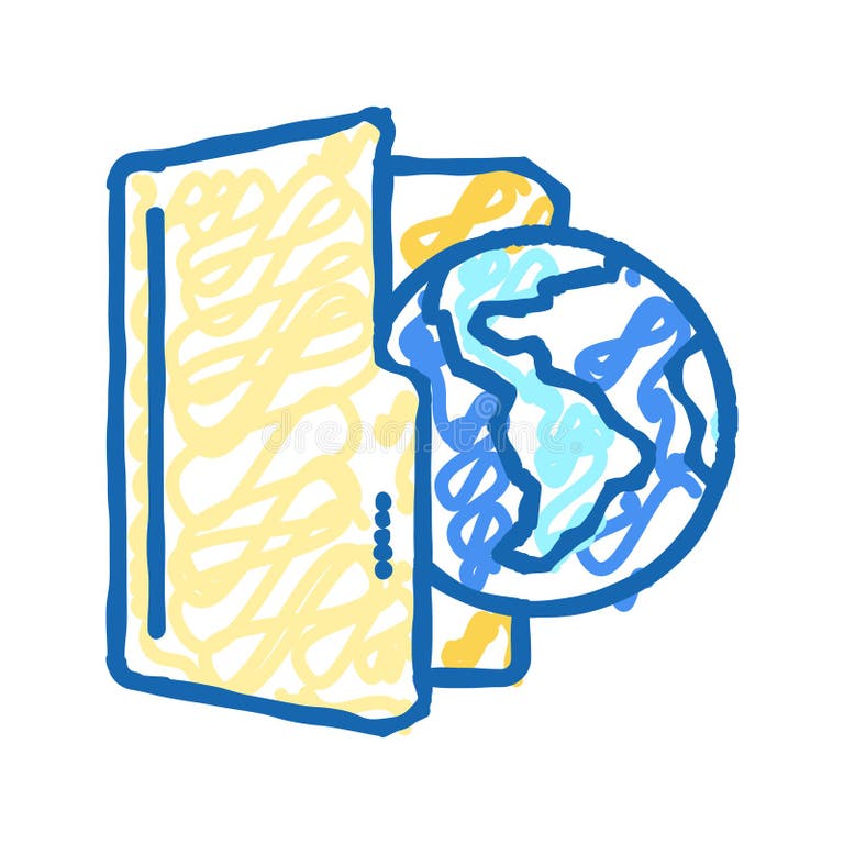 Web Folder Icon Doodle Illustration Stock Vector - Illustration of ...