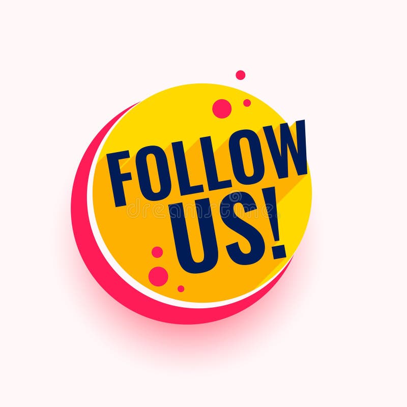 Web Follow Us Promo Template Join or Subscribe Channel Stock Vector ...