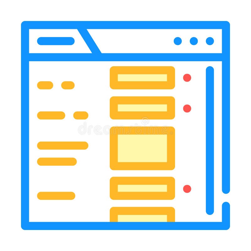 Web Form Registration Color Icon Vector Illustration Stock Vector ...